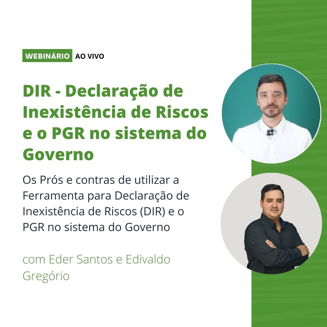 SST Entrevista - DIR - Declaração de Inexistência de Riscos e o PGR no ...